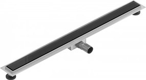 Mexen Flat nerezový sprchový žlab 100 cm vzor černé sklo, 1026100-15