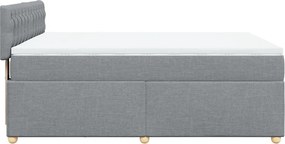 Box spring postel s matrací světle šedá 160 x 200 cm textil 3286738