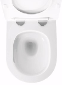 Rea Tito, závěsná WC mísa 495x360x355 mm, Tornado NFQ + WC sedátko s pomalým zavíráním, bílá lesklá, REA-C6800