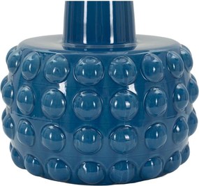 Bílá/modrá keramická stolní lampa s textilním stínidlem (výška 51,5 cm) Gress – Mauro Ferretti
