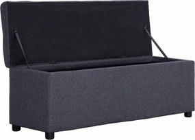 Lavice s úložným prostorem 116 cm světle šedá polyester 281318