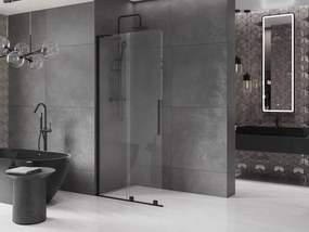 Mexen Velar L Walk-in posuvná sprchová stěna 110 x 200 cm, transparentní 8 mm, černá - 871-110-003-03-70