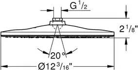 Grohe - Hlavová sprcha 310 Mono, 1 proud, chrom