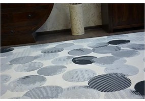 Kusový koberec PP Kolečka šedý 140x200cm