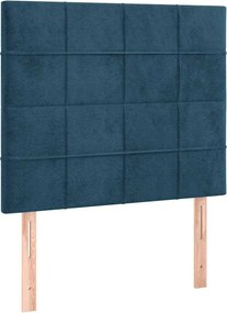 Box spring postel s matrací tmavě modrá 80 x 200 cm samet 3137813