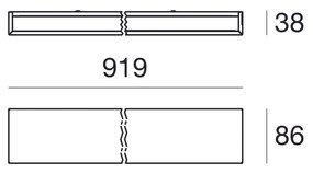 Linea Light 8258N Box_W, bílé nástěnné svítidlo se svícením nahoru/dolů, 41W LED 4000K, délka 91,9cm