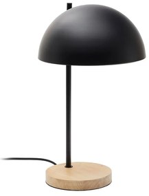 Černá/v přírodní barvě stolní lampa s kovovým stínidlem (výška 48,5 cm) Catlar – Kave Home
