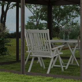 Skládací zahradní stan Outsunny s bočními stěnami pop-up stan 3,25 x 3,25 x 2,65 m ve světle šedé barvě pro zahradní párty a akce |