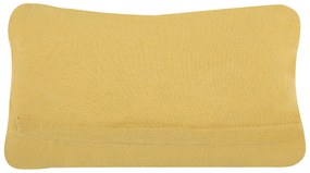 Dekorativní makramé polštář 30 x 50 cm žlutý KIRIS Beliani
