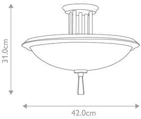 Kichler KL-DREYFUS-SFOZ - Přisazený lustr DREYFUS 3xE27/60W/230V bronzová