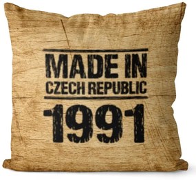 Polštář Made In + rok (Velikost: 40 x 40 cm, rok: 1991)