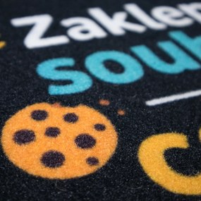 Mercury Flooring, Rohožka Zaklepáním souhlasíte s cookies 40x60 cm, 40x60, černá