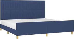 Rám postele bez matrace modrý 200 x 200 cm textil 3125249