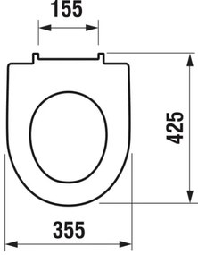JIKA H8933853000001 - Záchodové prkénko SoftClose LYRA duroplast/bílá