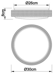 Globo 41749-12 - LED Stropní svítidlo OVI LED/12W/230V
