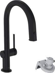 Hansgrohe Aqittura M91 kuchyňská baterie s filtrem stojící černá 76803670