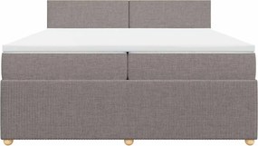 Box spring postel s matrací taupe 200x200 cm textil 3287560