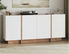 Designová komoda Radegund 180 cm bílá / atlantická borovice