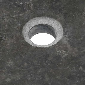 Umyvadlo 50 x 35 x 12 cm mramor černé 142764