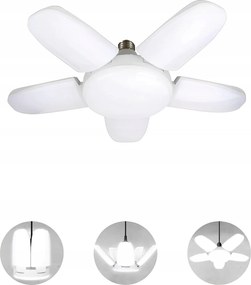 Led Lampa S Dálkovým Ovládáním, Výklopná Žárovka S 5 Rameny, Závit E27 80W 6500K, Silná