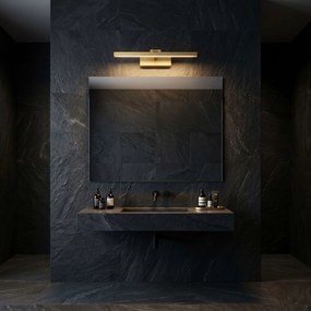 Toolight APP1863-1W, koupelnová LED svítilna, 400 mm, broušená ocel, OSW-66016