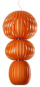 Emblematické závěsné svítidlo z dřevěné dýhy Totem  Emblematické závěsné svítidlo z dřevěné dýhy Totem Dekor: Oranžový, Průměr a výška: ø 730 mm x…