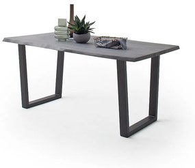 Jídelní stůl Calabria podnož trapez antracit Rozměr: doska akácie šedá, 2,5 cm 160 x 90