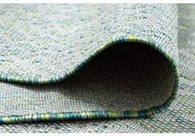 koberec SISAL SION aztécký 22184 Diamanty ploché tkaní zelená / modr velikost 180x270 cm | krásné koberce cz