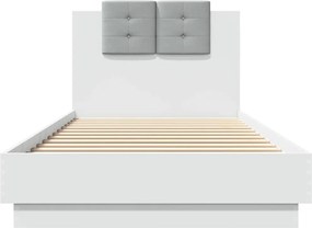 Rám postele s čelem a LED osvětlením bílý 90 x 200 cm 3210031