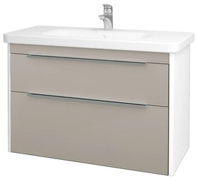Dřevojas Koupelnová skříň ENZO SZZ2 100 Varianta: L01 Bílá vysoký lesk / M05 Béžová mat