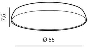 LED stropní svítidlo Cortona 55 4000K bílé