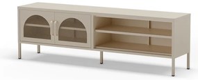 Krémový TV stolek 160x50 cm Diora – Marckeric