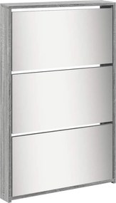 Botník se zrcadlem 5patrový šedý sonoma 63 x 17 x 169,5 cm 3228284