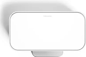 Simplehuman DUAL MINI bílá ocel / Pedálový odpadkový koš na tříděný od
