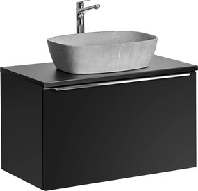 Comad Koupelnová skříňka s deskovým umyvadlem set Santa Fe Black 80 černá