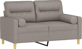 2místná pohovka s polštáři taupe 120 cm textil 3200820