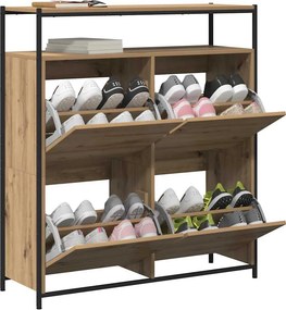 Skříň na obuv 100 x 34 x 112 cm Kompozitní dřevo Dub artisan 3365548