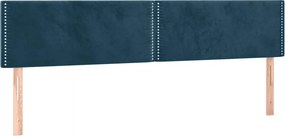 Box spring postel s matrací tmavě modrá 200x200 cm samet 3141267