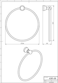 Novaservis - Kruhový držák ručníků Metalia 3 chrom, 6301,0