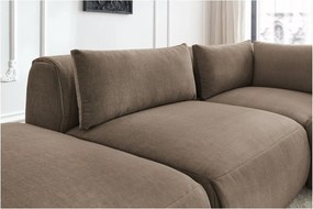Taupe sametová modulární rohová pohovka Jeanne – Bobochic Paris