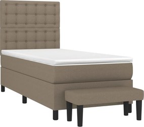 Box spring postel s matrací taupe 100 x 200 cm textil 3136897