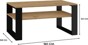 FALCO Konferenční stolek Sava 1 dub artisan/černá