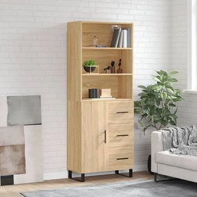 vidaXL Skříň highboard dub sonoma 69,5 x 34 x 180 cm kompozitní dřevo