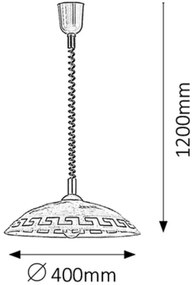 Rabalux 7640 - Lustr ETRUSCO 1xE27/60W/230V