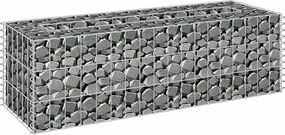 Gabionový vyvýšený záhon pozinkovaná ocel 90 x 30 x 30 cm 145629