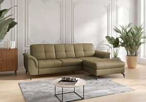 XXXLutz ROHOVÁ SEDAČKA, textil, kůže, olivově zelená Sit & More - Sedací soupravy - 000144016319