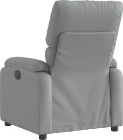 Elektrické polohovací křeslo světle šedé textil 3204800
