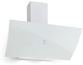 Annabelle 90, digestoř, 90 cm, nástěnná, 595 m³/h, dotykový panel, sklo, bílá