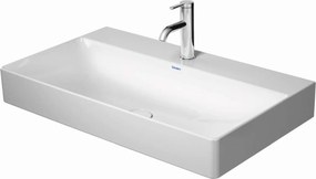 Duravit DuraSquare - Umyvadlo na desku, 80x47 cm, bez přepadu, s otvorem pro baterii, DuraCeram, bílá 2353800071