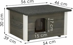Zateplená bouda pro psa S 54x39x30 cm DECHLAND BP01 šedá